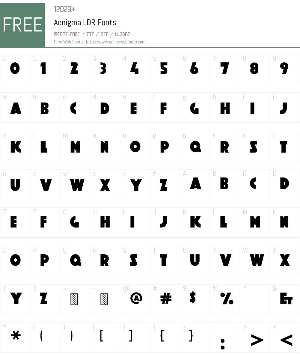 Aenigma LDR Ver 1.00 Fonts Free Download - OnlineWebFonts.COM