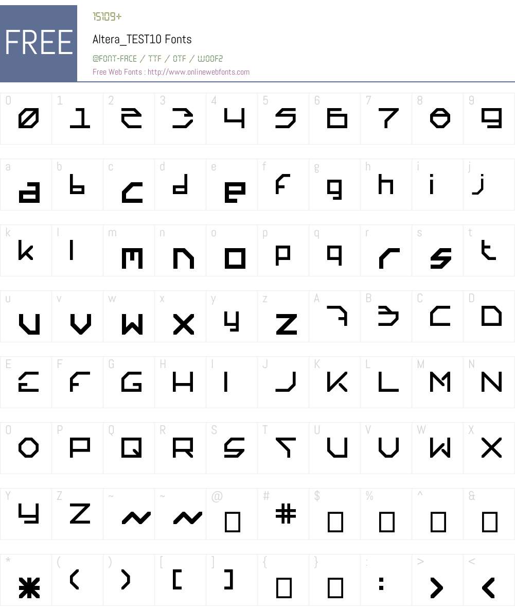 Altera_TEST10 1.9 Fonts Free Download - OnlineWebFonts.COM
