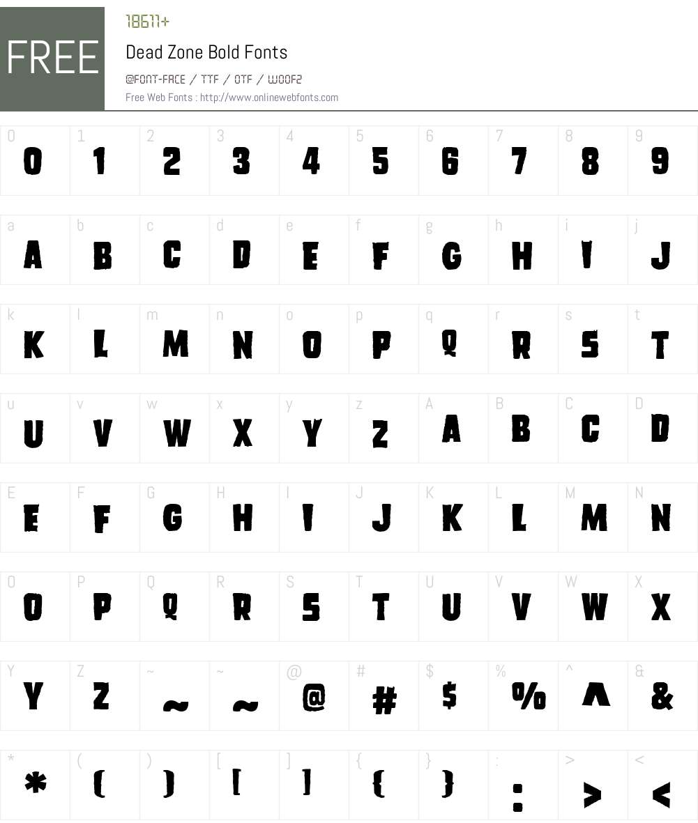 Dead Zone Bold Macromedia Fontographer 4.1.3 5/14/01;com.myfonts.easy.typeart.dead-zone.bold ...