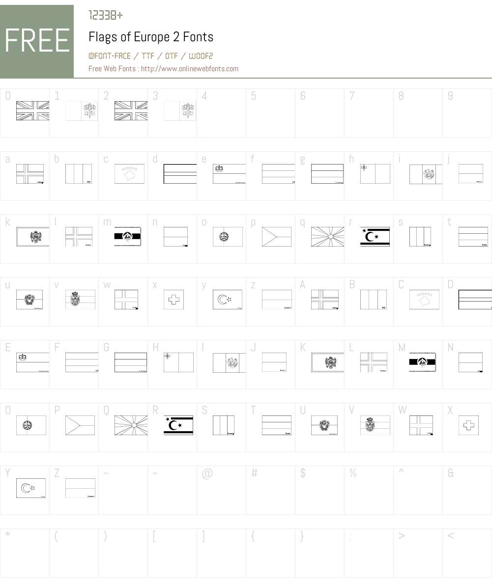 Flags of Europe 2 1.10 April 6, 2016 Fonts Free Download ...