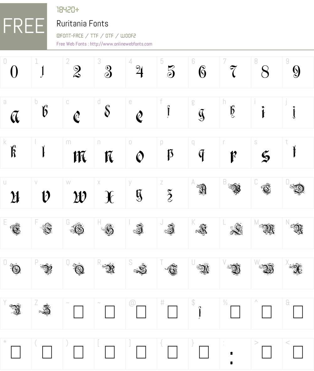Ruritania 1.0 Fonts Free Download - OnlineWebFonts.COM
