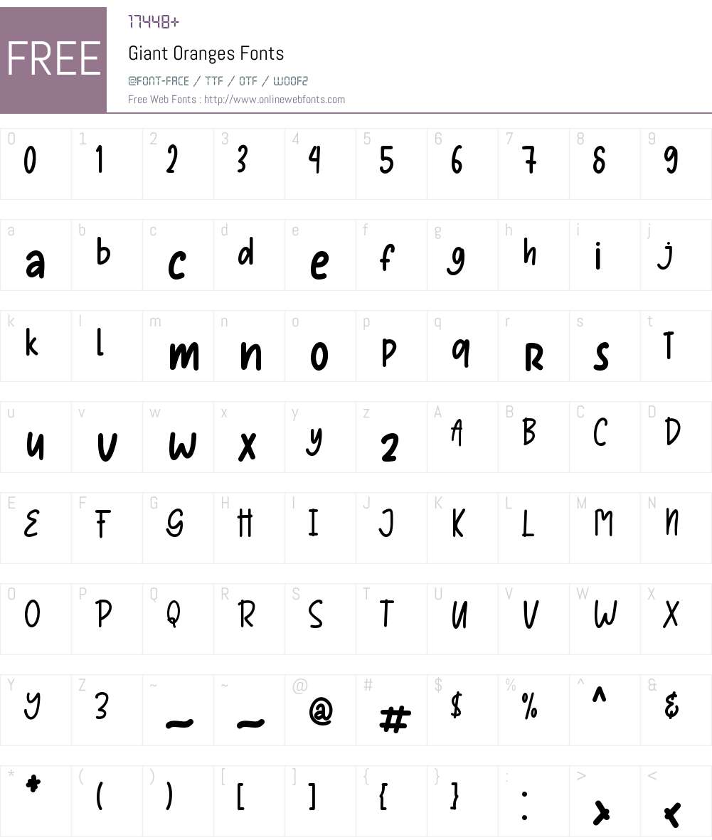 Giant Oranges 1.00;August 19, 2022;FontCreator 12.0.0.2545 64-bit Fonts Free Download ...