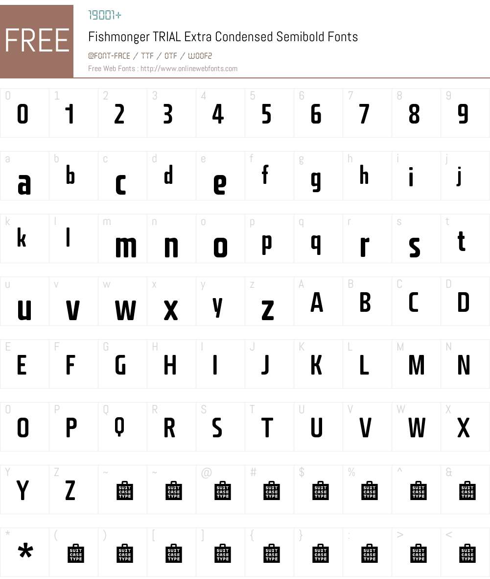 Fishmonger TRIAL Ex Cond Smbold 1.001;Glyphs 3.1.2 (3151) Fonts Free ...