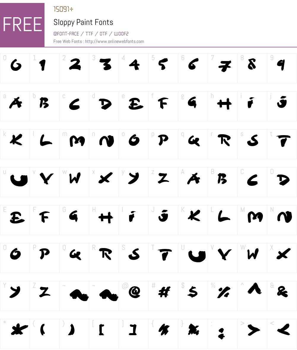 Sloppy Paint 1.00 January 24, 2017, initial release Fonts Free Download ...