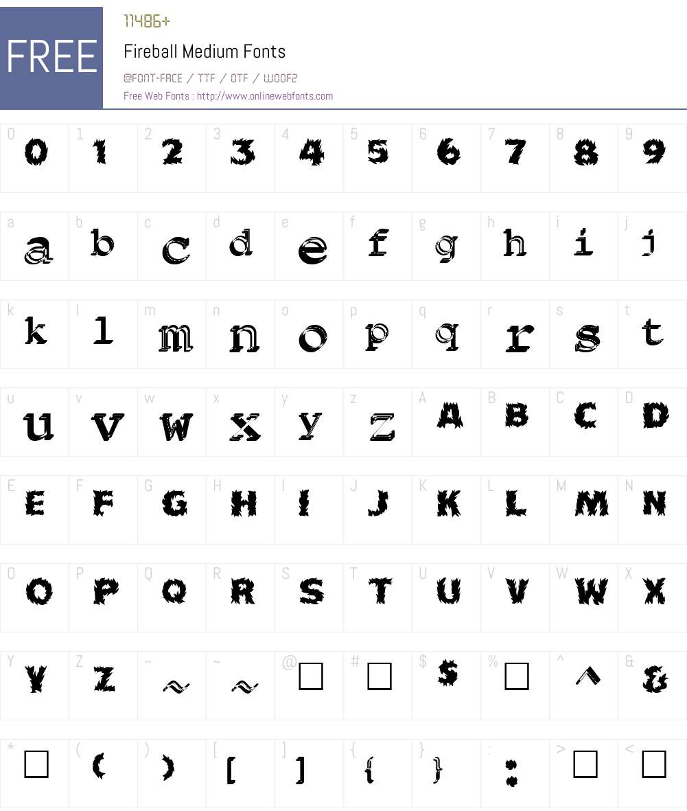 Fireball Medium 001.000 Fonts Free Download - OnlineWebFonts.COM