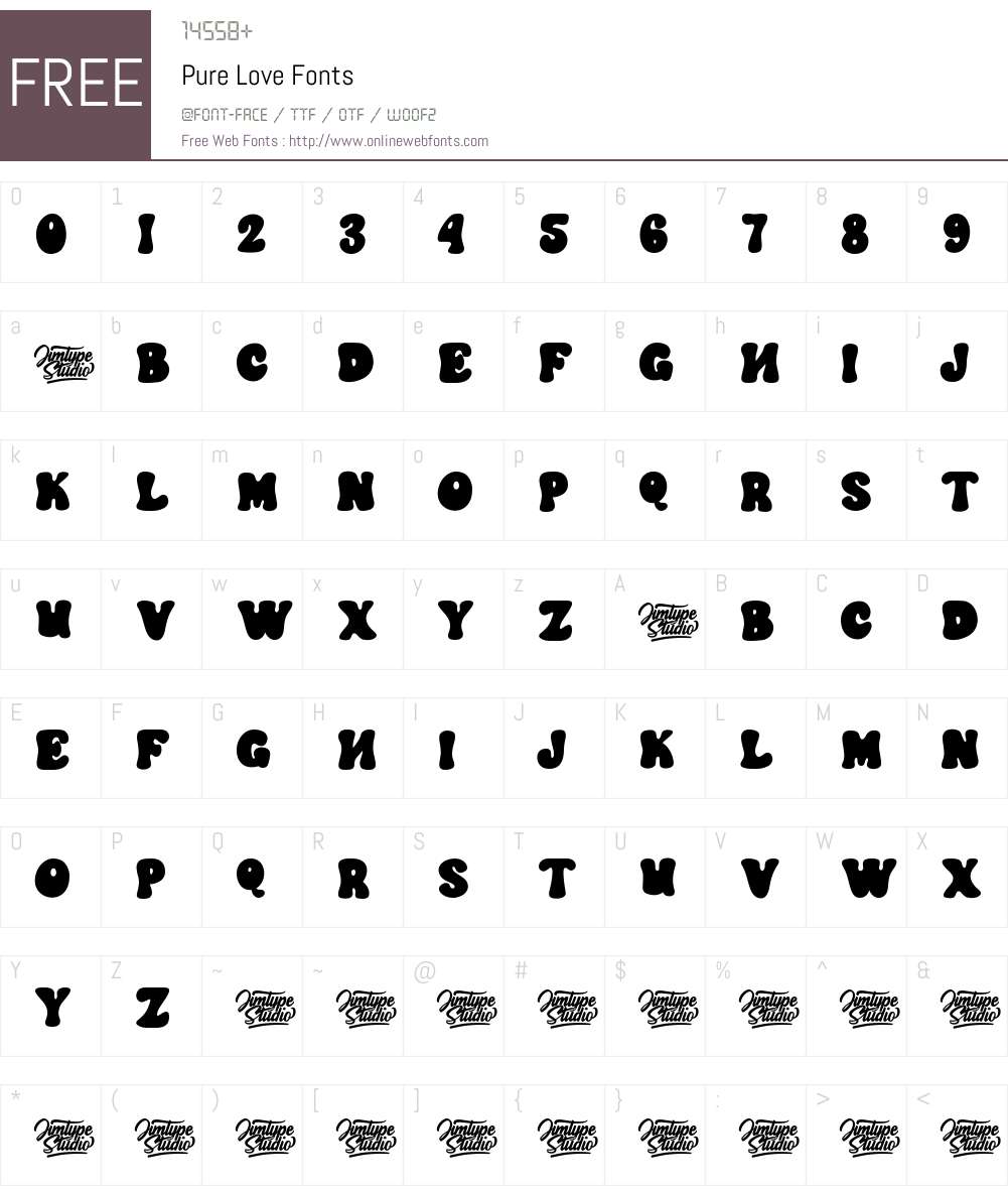 Pure Love 1.000;June 21, 2022;FontCreator 14.0.0.2814 64-bit Fonts Free ...