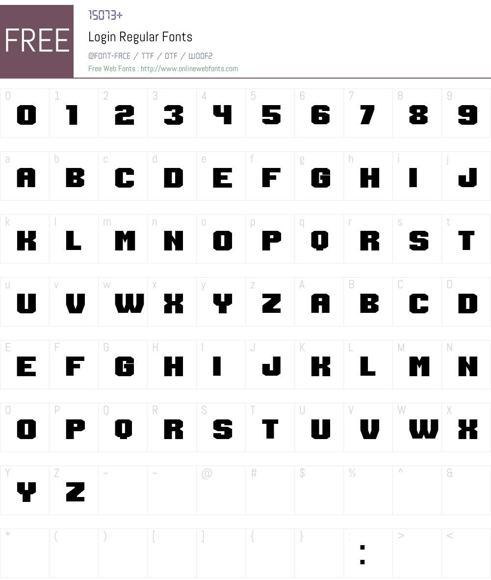 Login Regular 1.000 Fonts Free Download - OnlineWebFonts.COM
