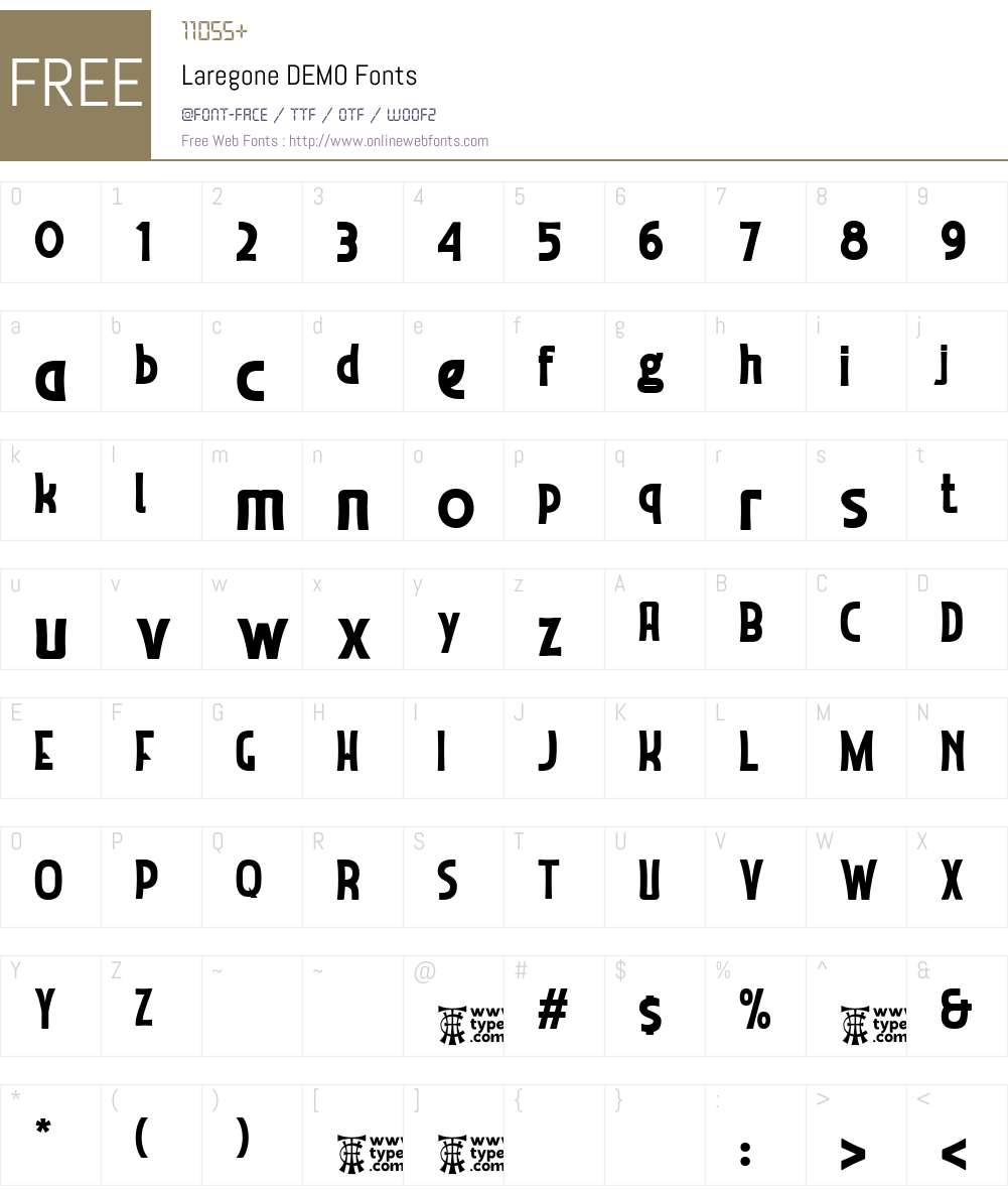 Laregone DEMO 1.000 Fonts Free Download - OnlineWebFonts.COM