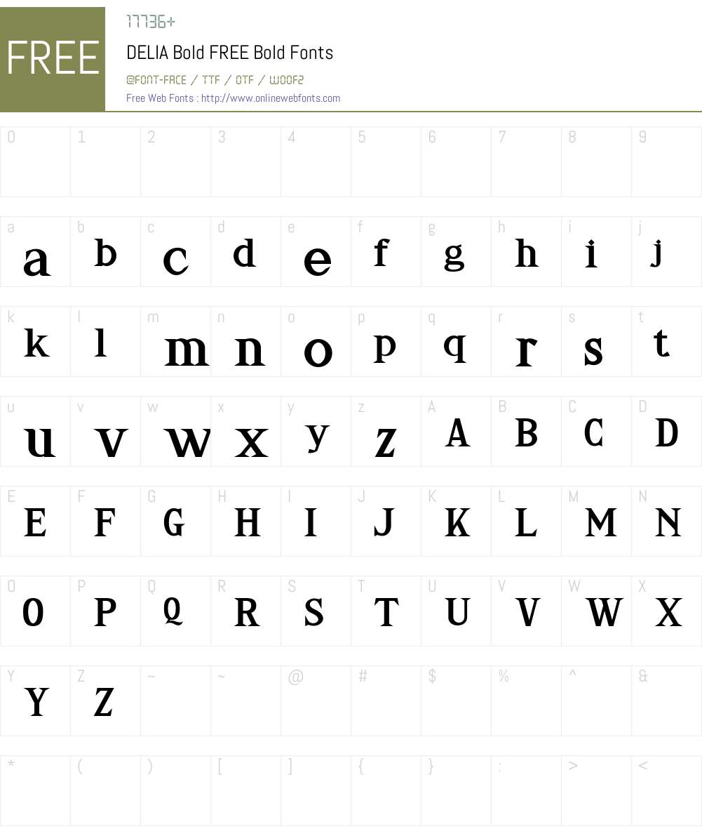 DELIA Bold FREE 1.000 Fonts Free Download - OnlineWebFonts.COM