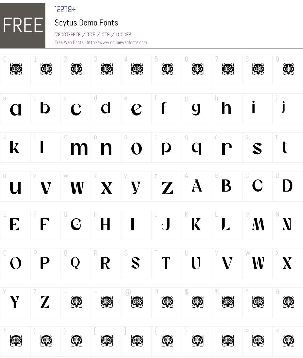 Soytus Demo 1.000;Glyphs 3.1.1 (3134) Fonts Free Download ...