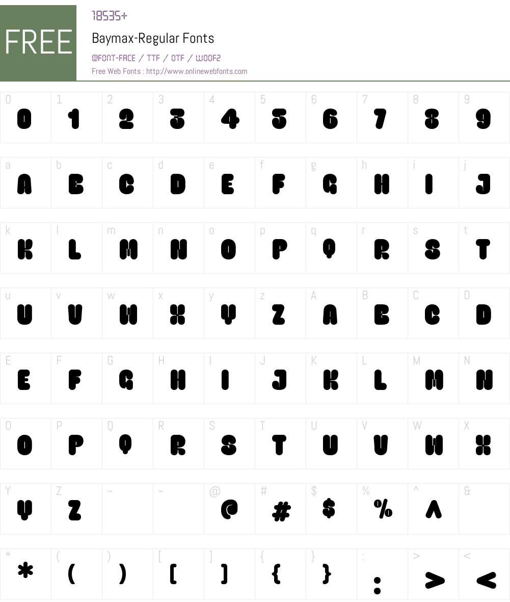 Baymax 1.000 Fonts Free Download - OnlineWebFonts.COM