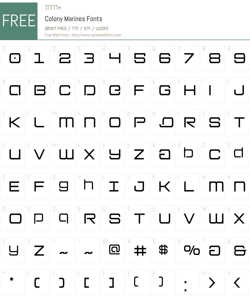 Colony Marines 1.0; 2017 Fonts Free Download - OnlineWebFonts.COM