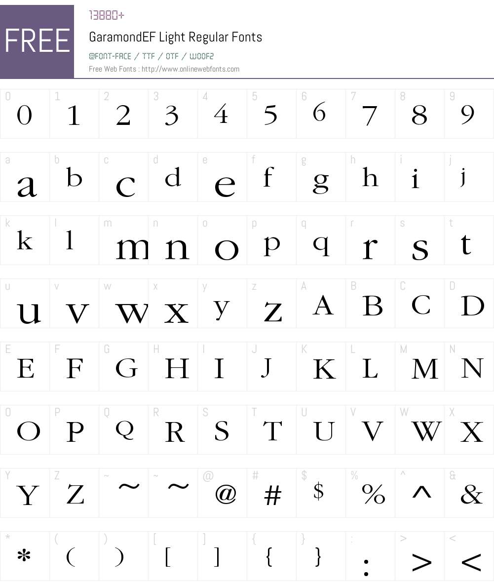 GaramondEF Light Fonts Free Download - OnlineWebFonts.COM