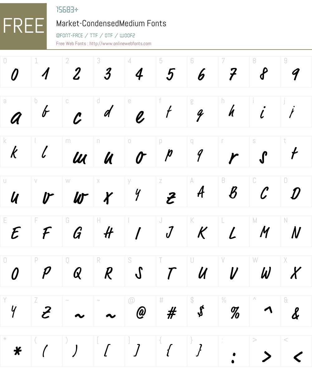Market-CondensedMedium 001.000 Fonts Free Download - OnlineWebFonts.COM
