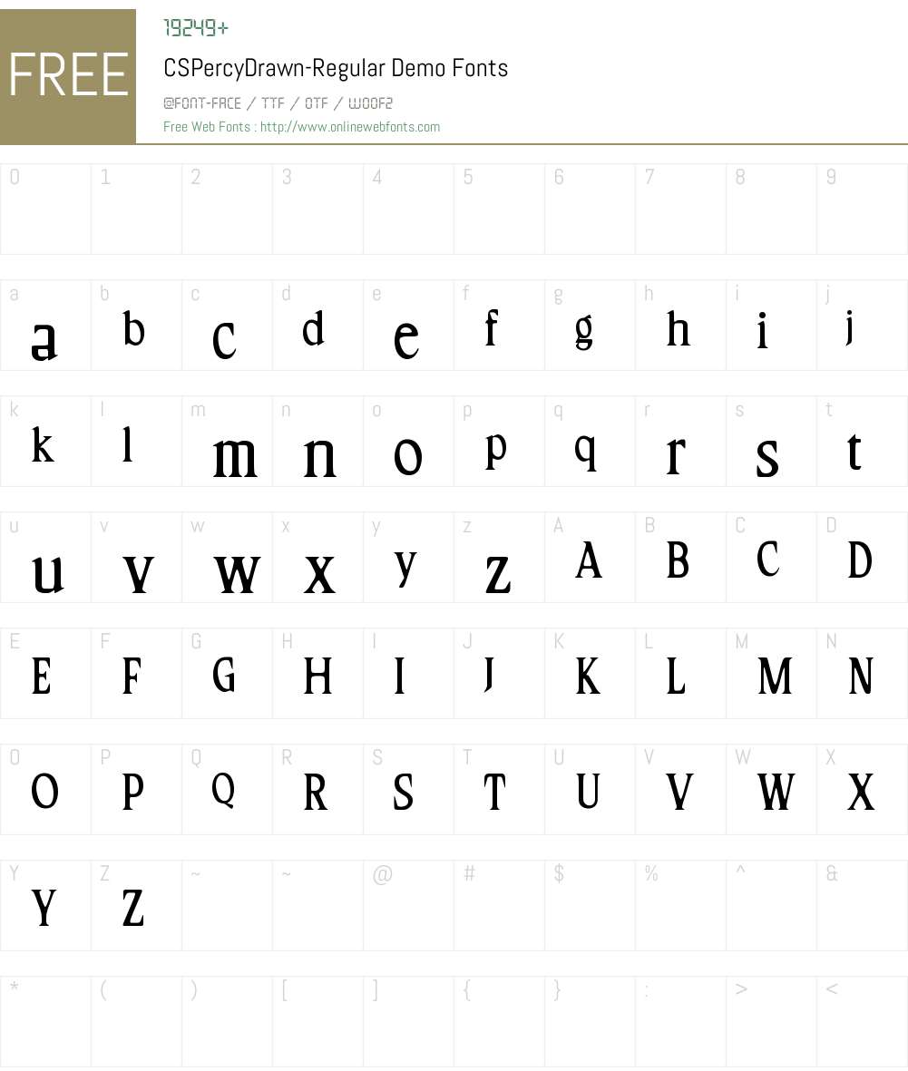 CS Percy Drawn Demo 1.000 Fonts Free Download - OnlineWebFonts.COM