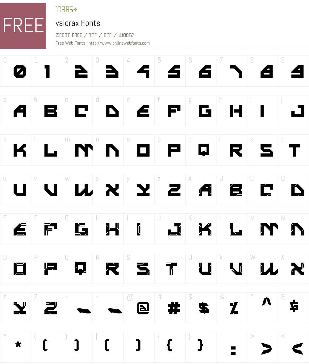 valorax 1.00;December 2, 2022;FontCreator 12.0.0.2525 64-bit Fonts Free ...