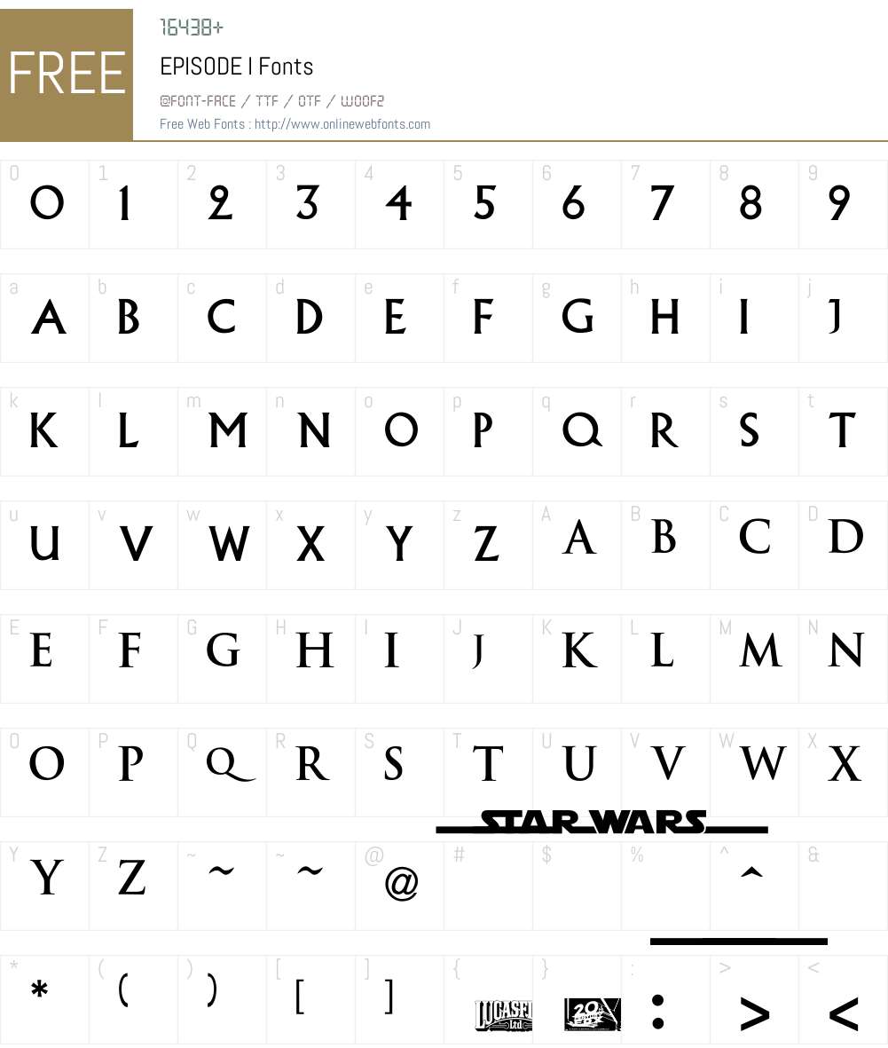 EPISODE I 0.7 Fonts Free Download - OnlineWebFonts.COM