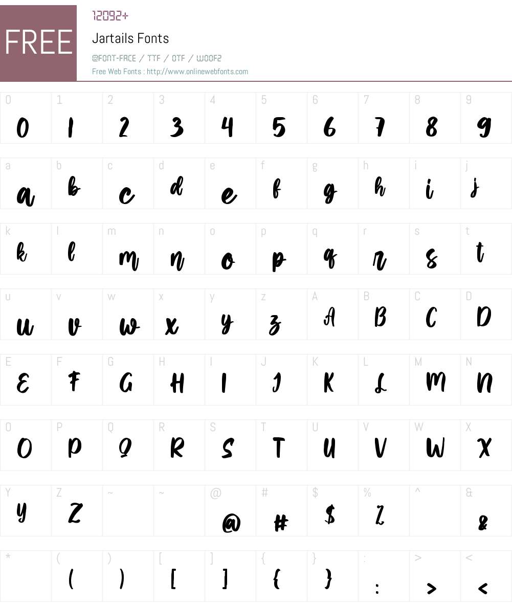 Jartails 1.00;November 24, 2020;FontCreator 11.5.0.2422 64-bit Fonts Free Download ...