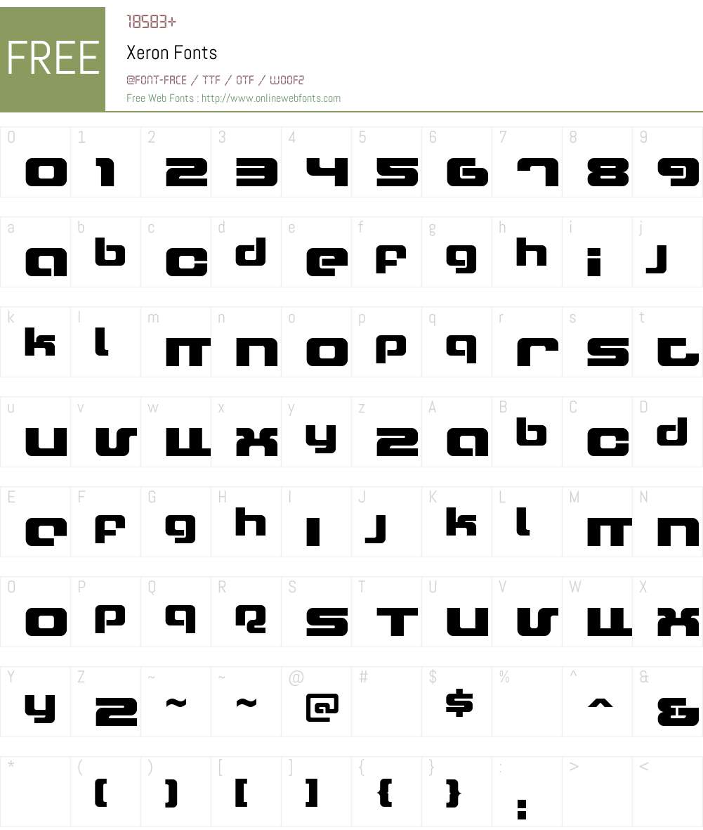 Xeron 1.0; 2001 Fonts Free Download - OnlineWebFonts.COM