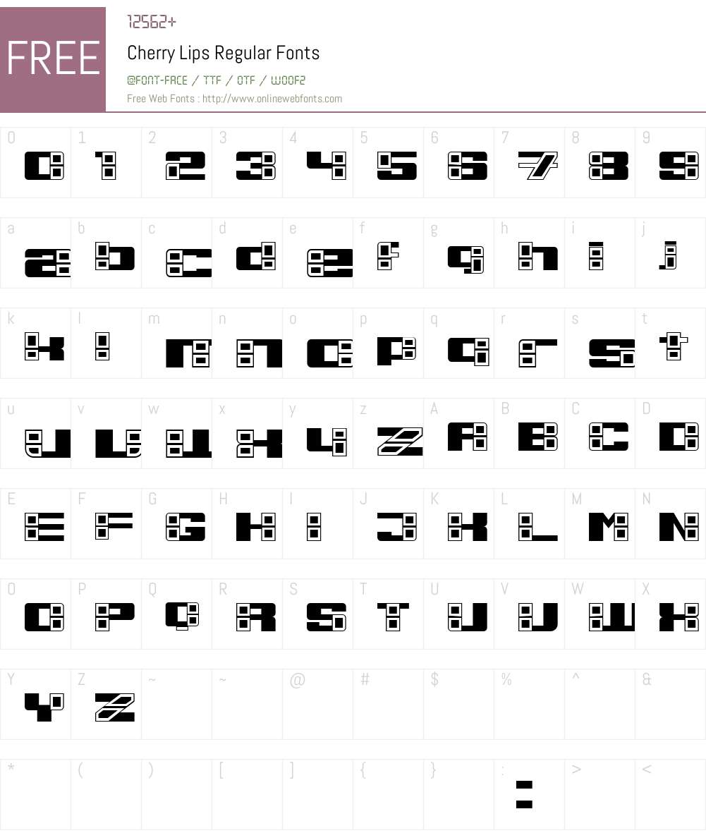Cherry Lips 1.000 Fonts Free Download - OnlineWebFonts.COM