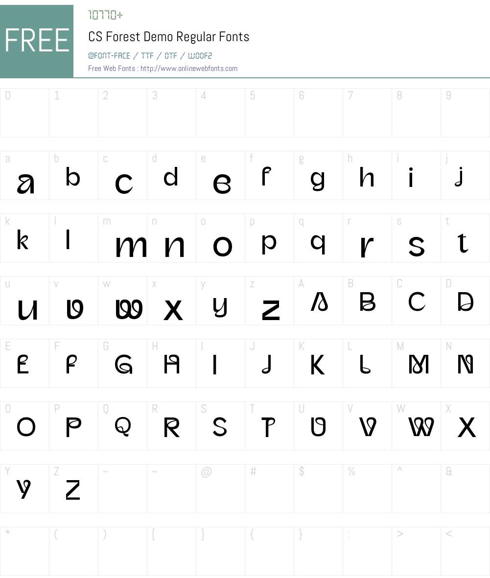 CS Forest Demo 1.000 Fonts Free Download - OnlineWebFonts.COM
