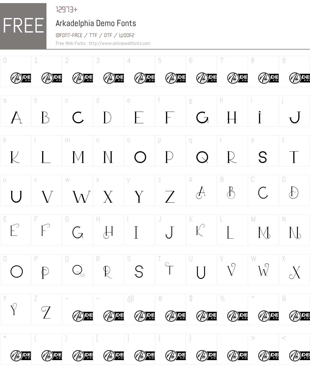 Arkadelphia Demo 1.002;Fontself Maker 3.5.4 Fonts Free Download ...
