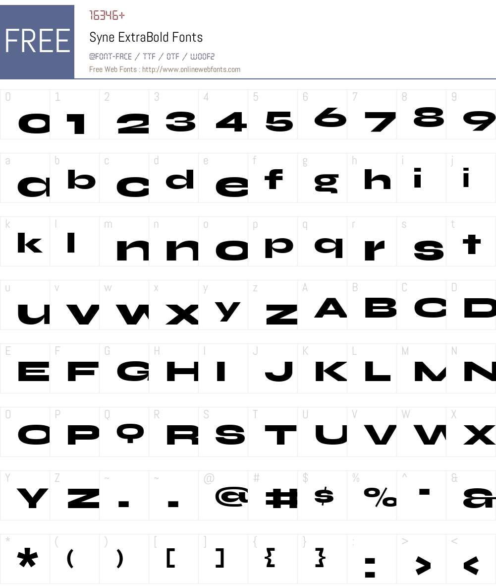 Syne ExtraBold 2.200; ttfautohint (v1.8.4) Fonts Free Download ...