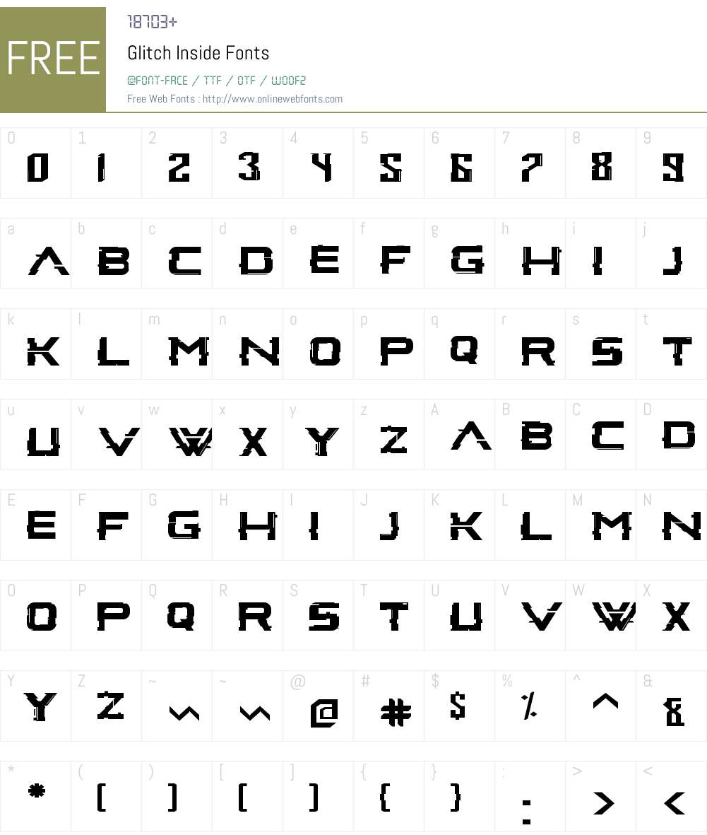 Glitch Inside 1.00;August 20, 2020;FontCreator 12.0.0.2525 64-bit Fonts Free Download ...