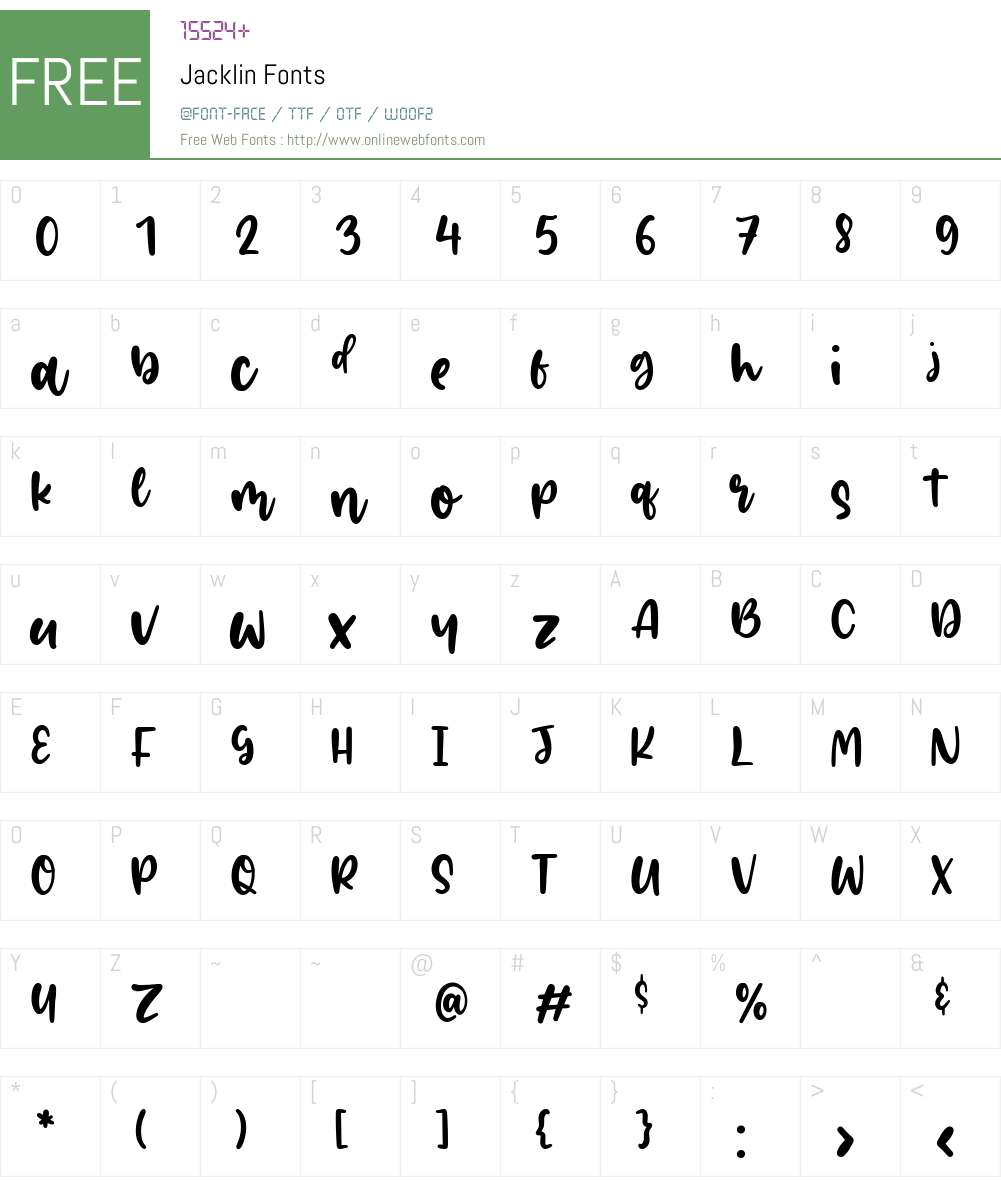 Jacklin 1.00;July 3, 2020;FontCreator 11.5.0.2430 64-bit Fonts Free ...