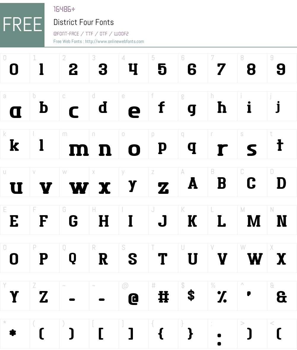 District Four 1.00;October 8, 2018;FontCreator 11.5.0.2427 64-bit Fonts ...