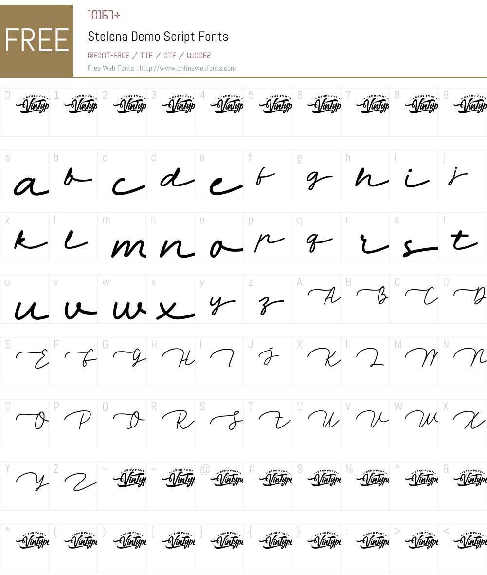Stelena Demo Script 1.002;Fontself Maker 3.5.7 Fonts Free Download ...