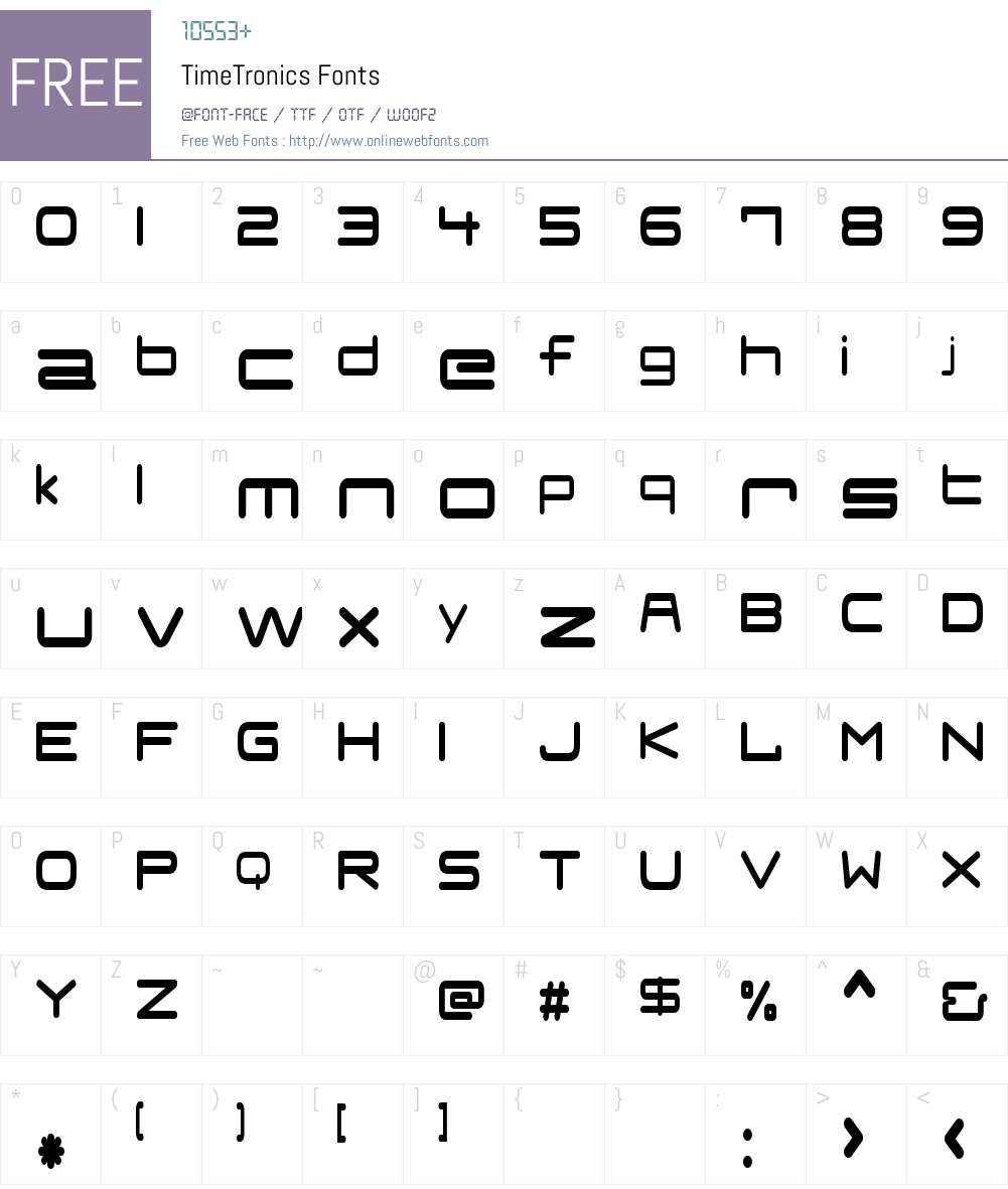TimeTronics 1.00;December 6, 2023;FontCreator 12.0.0.2567 32-bit Fonts ...