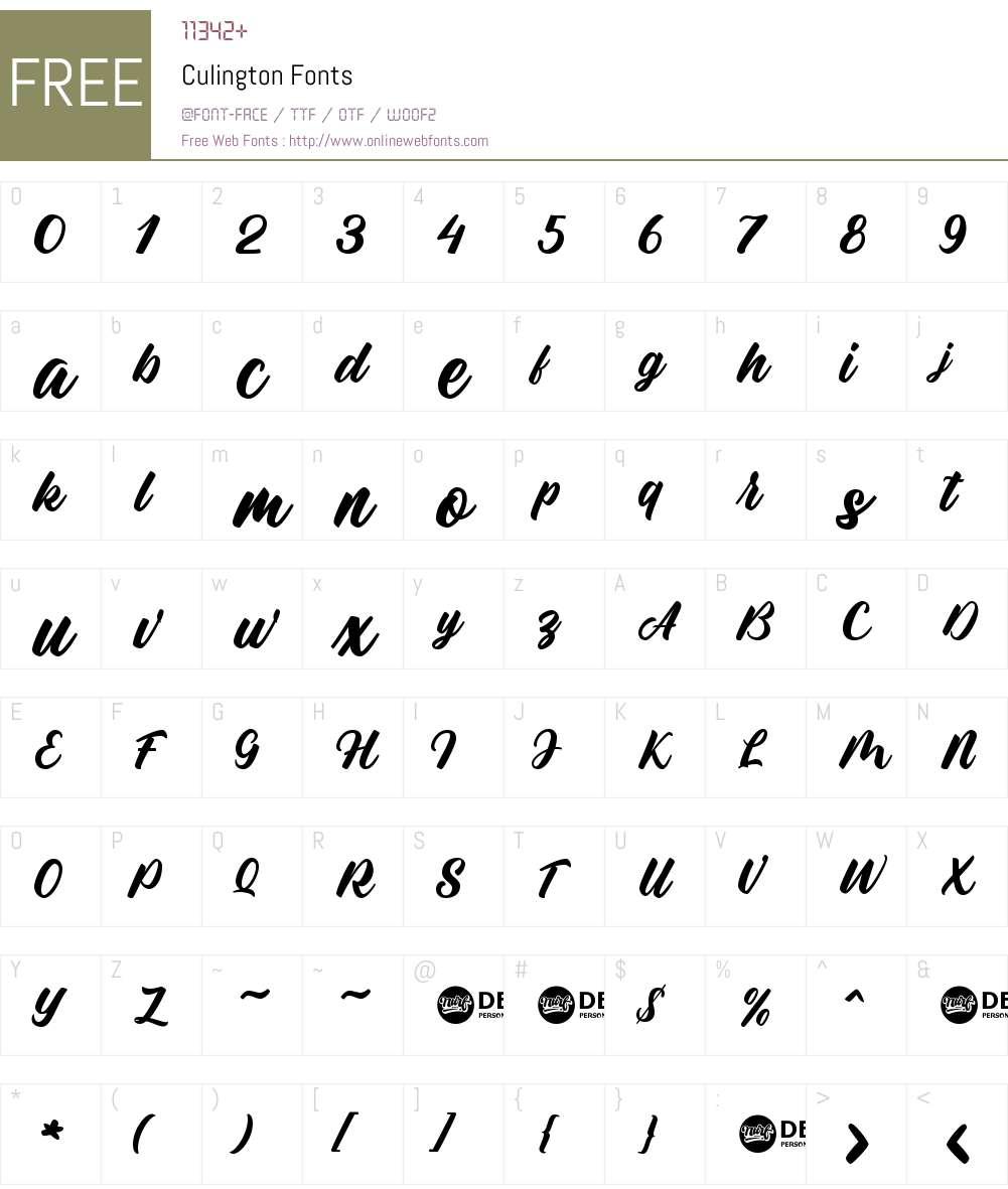 Culington 1.00;October 23, 2020;FontCreator 13.0.0.2681 64-bit Fonts ...