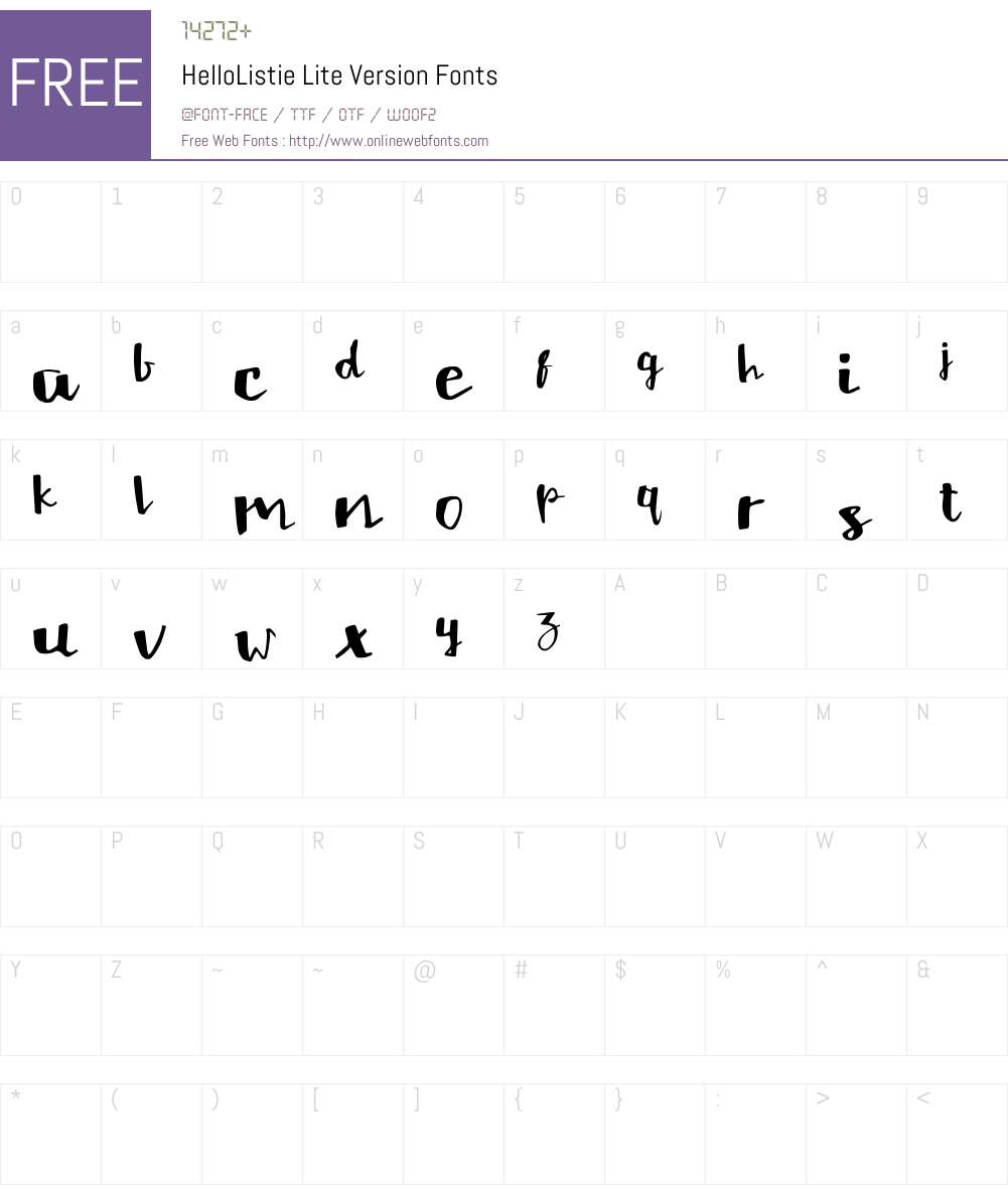 HelloListie Lite Version 1.000 Fonts Free Download - OnlineWebFonts.COM