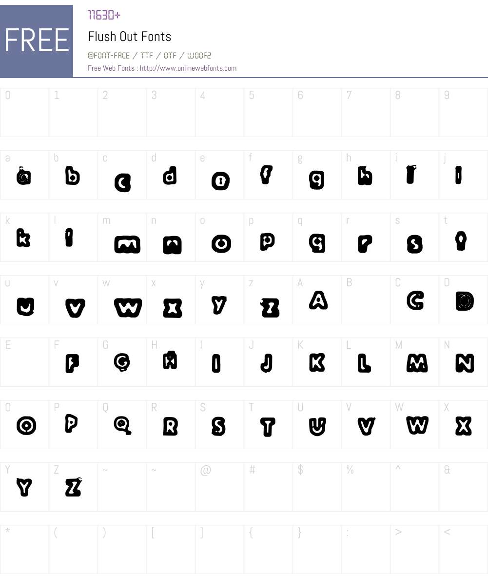 Flush Out V2 .ttf Fonts Fonts Free Download - OnlineWebFonts.COM