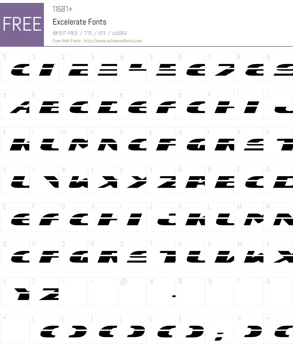 Excelerate 1 Fonts Free Download - OnlineWebFonts.COM