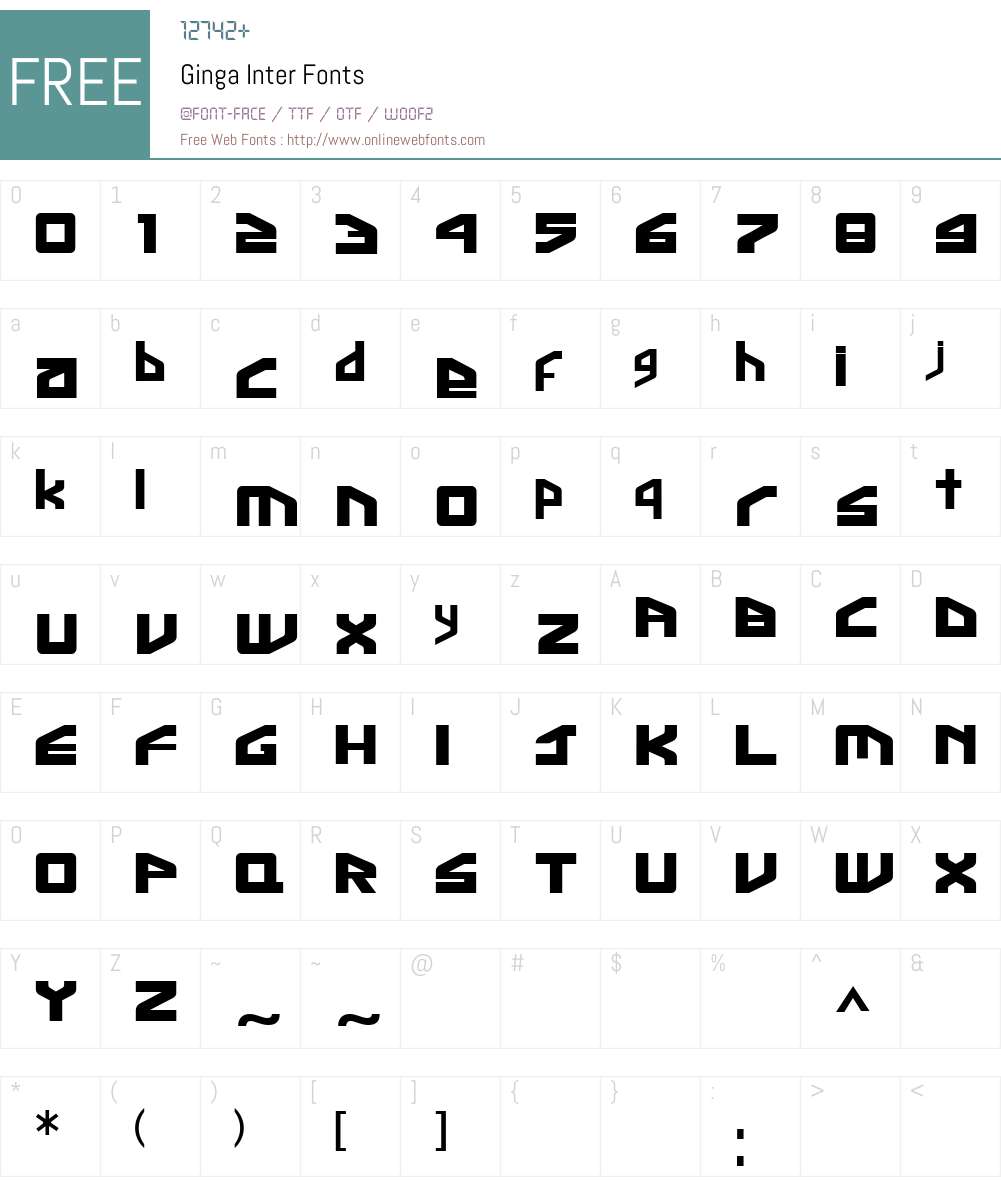 Ginga Inter Fonts Free Download - OnlineWebFonts.COM