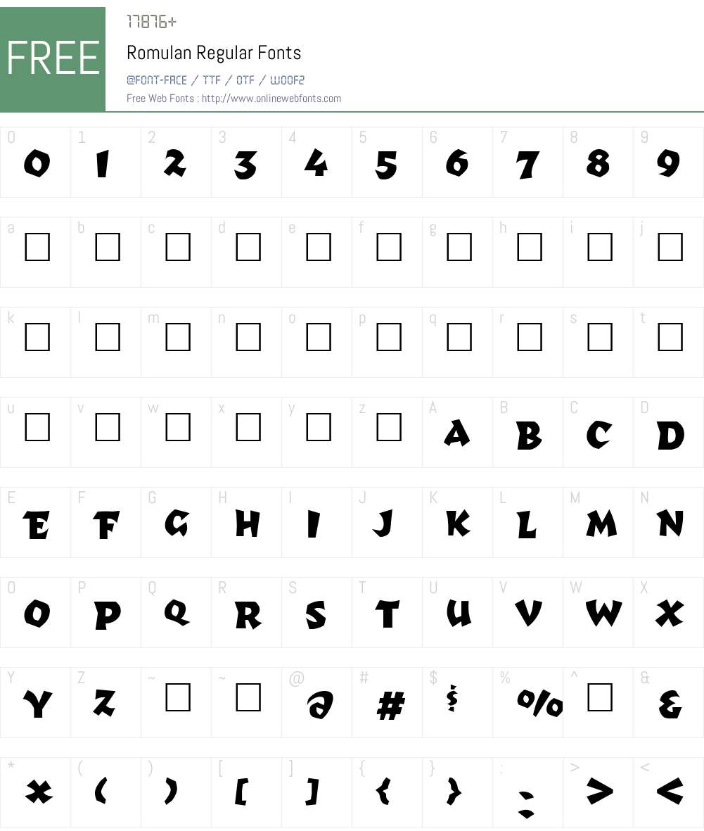 Romulan Regular V1 Altsys Metamorphosis:8/22/94 Fonts Free Download ...