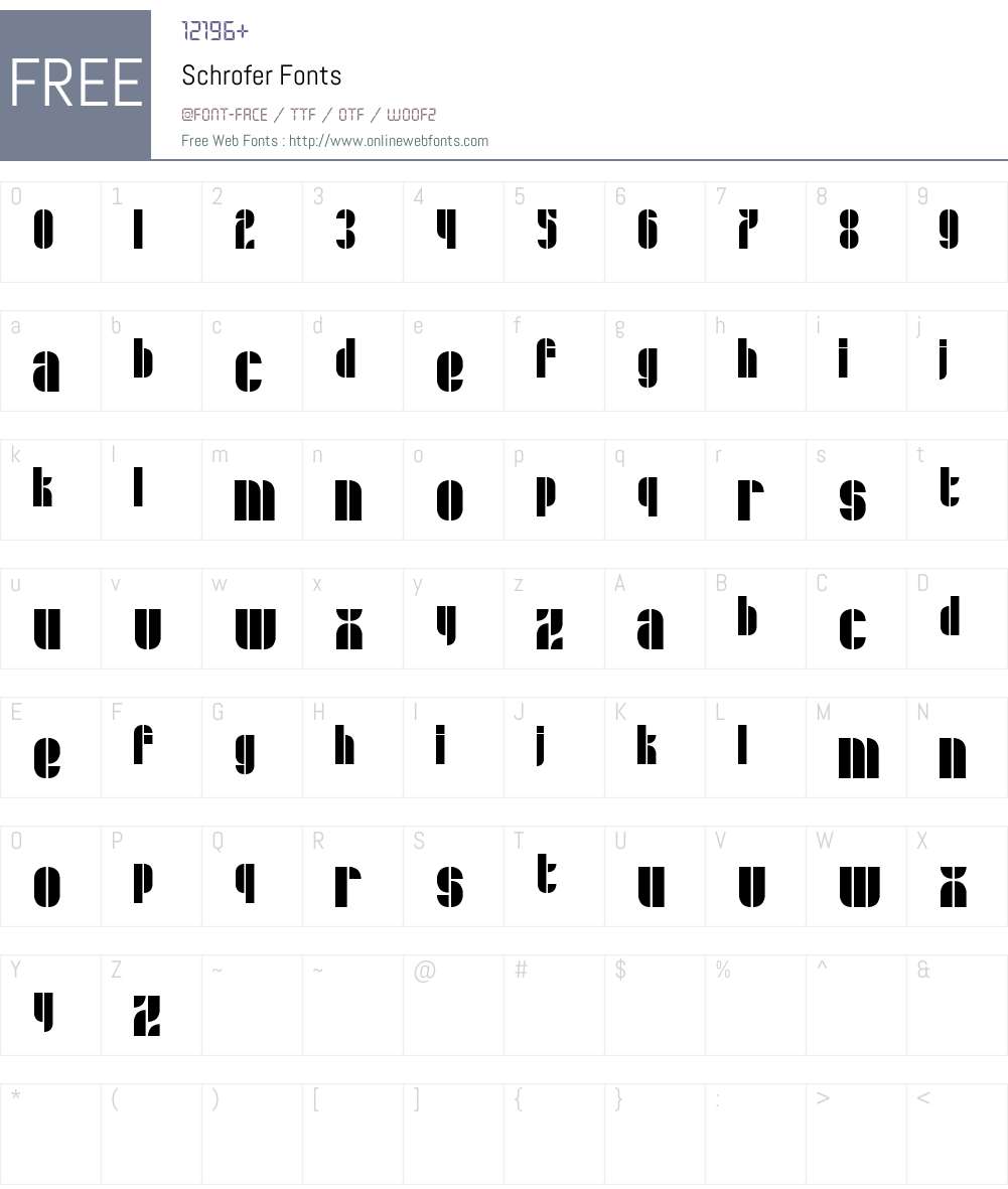 Schrofer 001.001 Fonts Free Download - OnlineWebFonts.COM