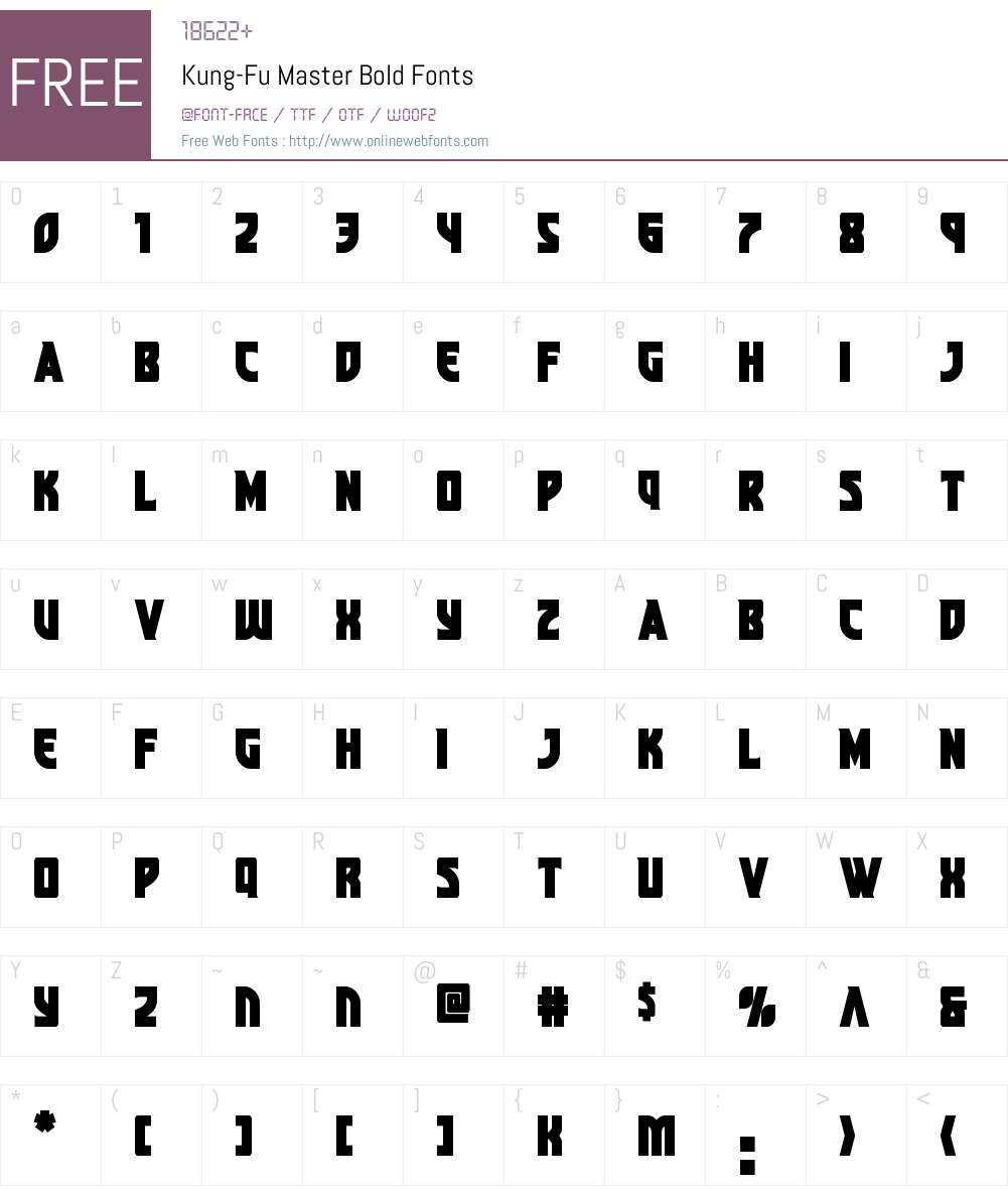 Kung-Fu Master Bold 1.2; 2021 Fonts Free Download - OnlineWebFonts.COM