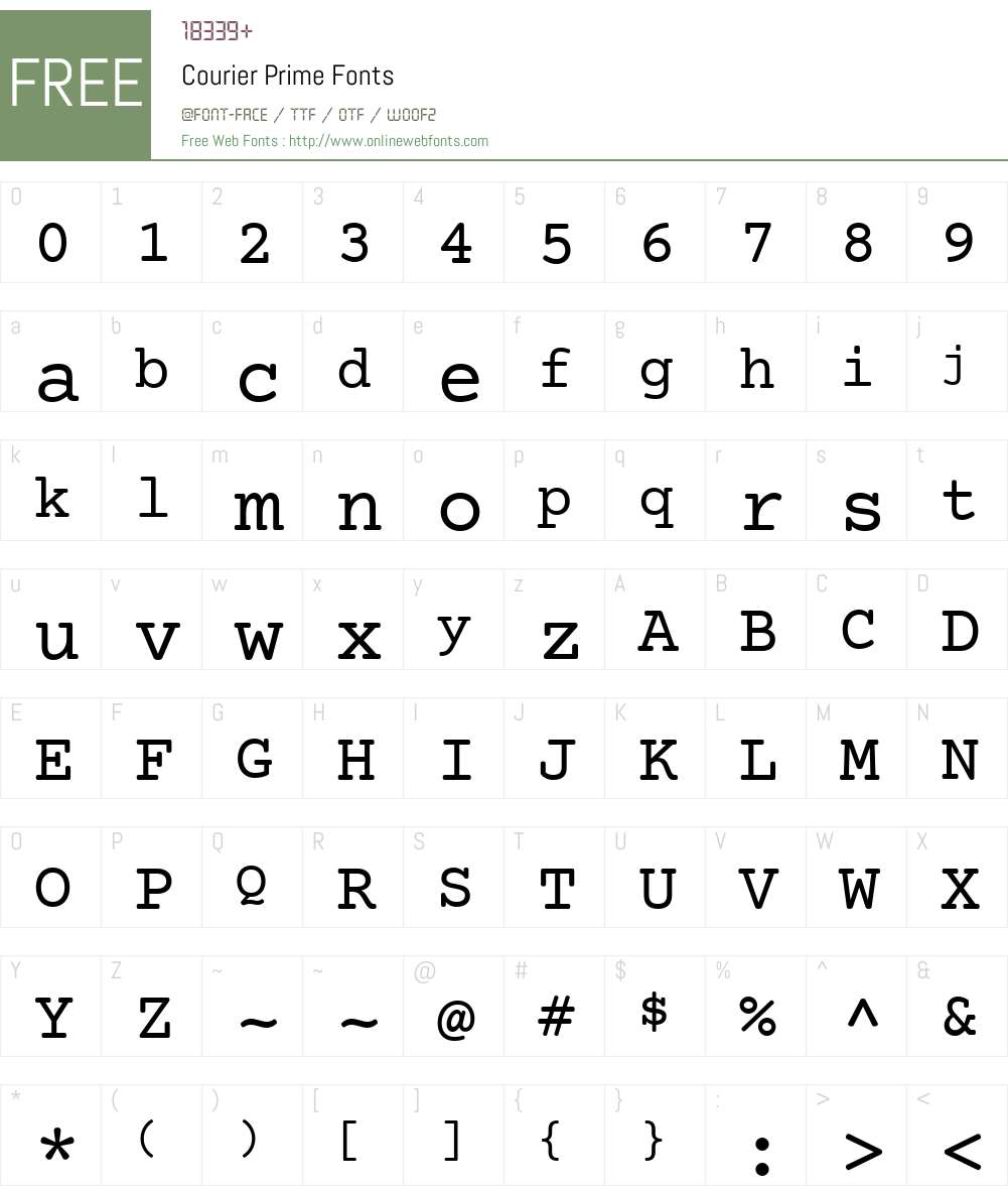Courier Prime 1.203 Fonts Free Download - OnlineWebFonts.COM