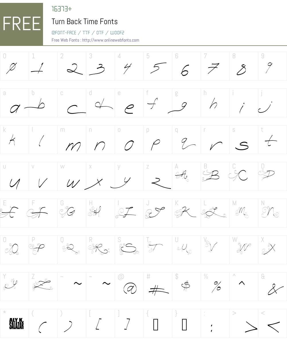 Turn Back Time 001.000 Fonts Free Download - OnlineWebFonts.COM