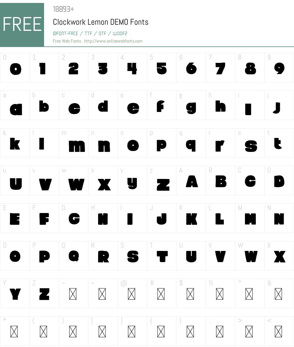 Clockwork Lemon DEMO 1.031;Fontself Maker 3.5.8 Fonts Free Download ...