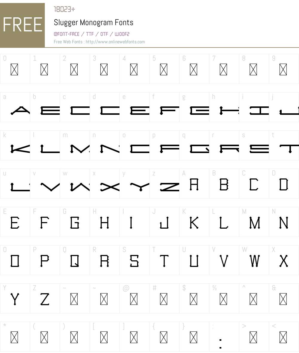 Slugger Monogram 1.002;Fontself Maker 3.1.2 Fonts Free Download ...