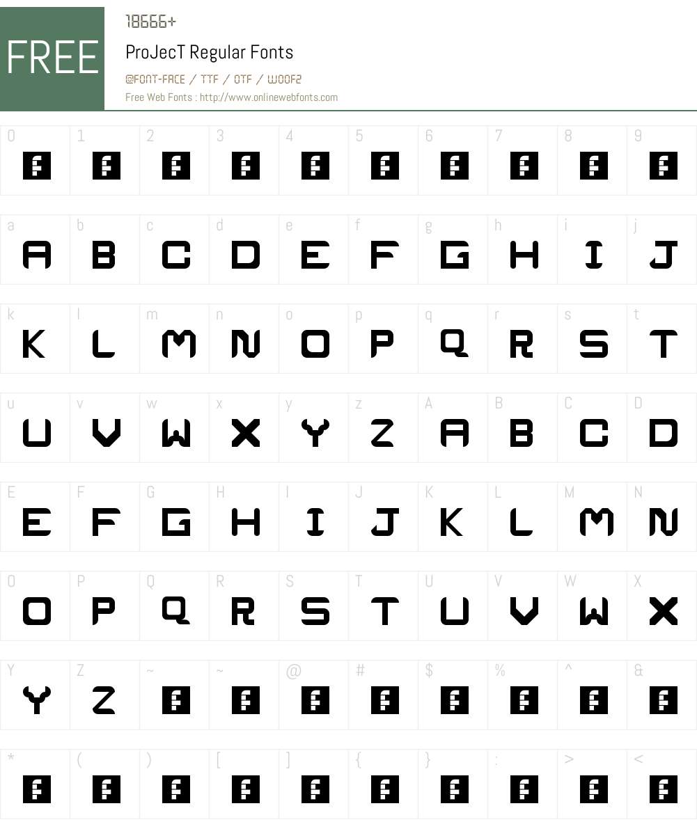 ProJecT Regular 1.0 Fonts Free Download - OnlineWebFonts.COM