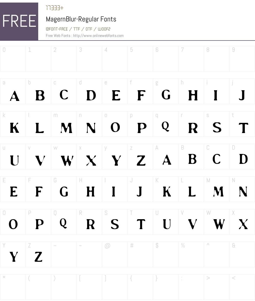 Magern Blur Demo 1.000 Fonts Free Download - OnlineWebFonts.COM