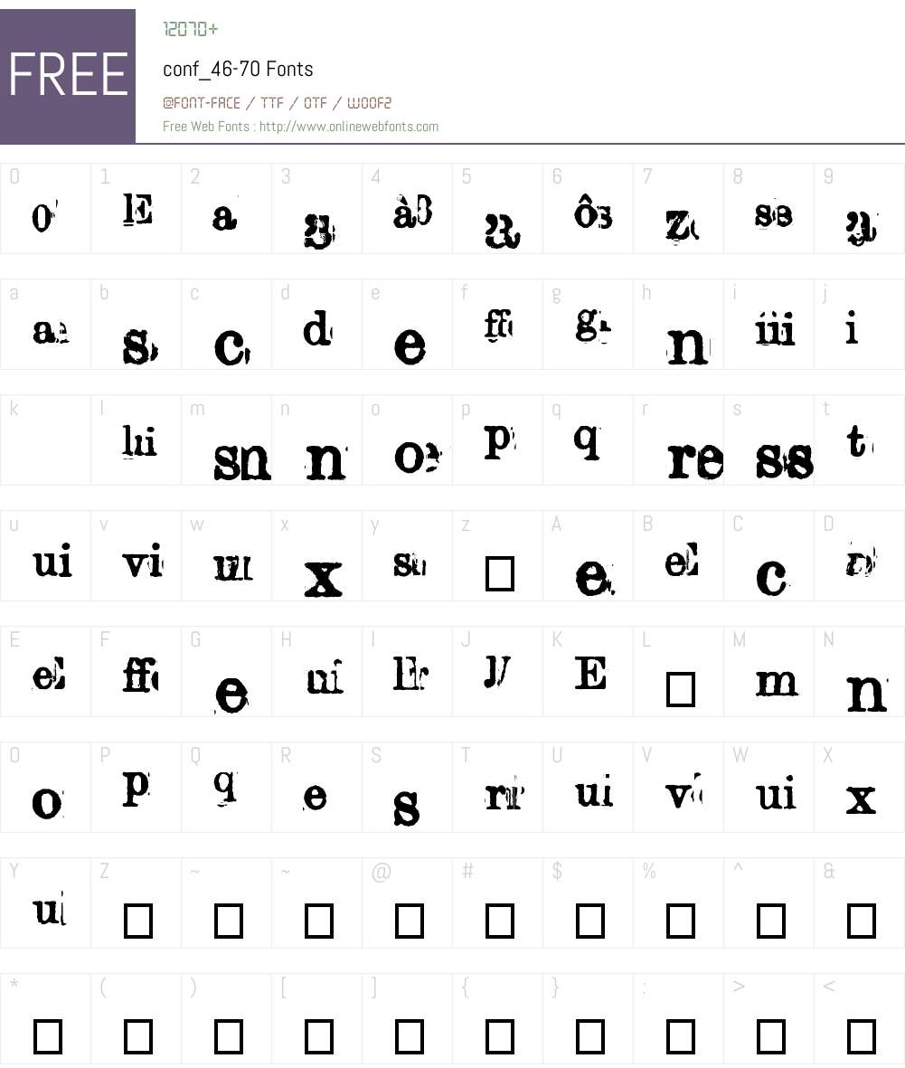 conf_46-70 001.000 Fonts Free Download - OnlineWebFonts.COM
