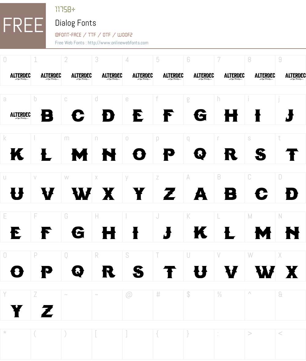 DialogFreeVersion 1.0 - Free by AlterDeco Type Foundry Fonts Free ...