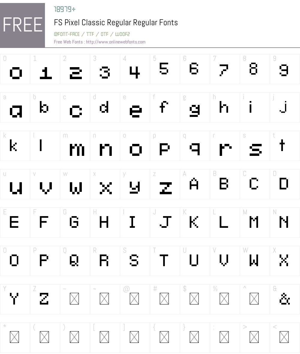 FS Pixel Classic Regular 1.0 Fonts Free Download - OnlineWebFonts.COM