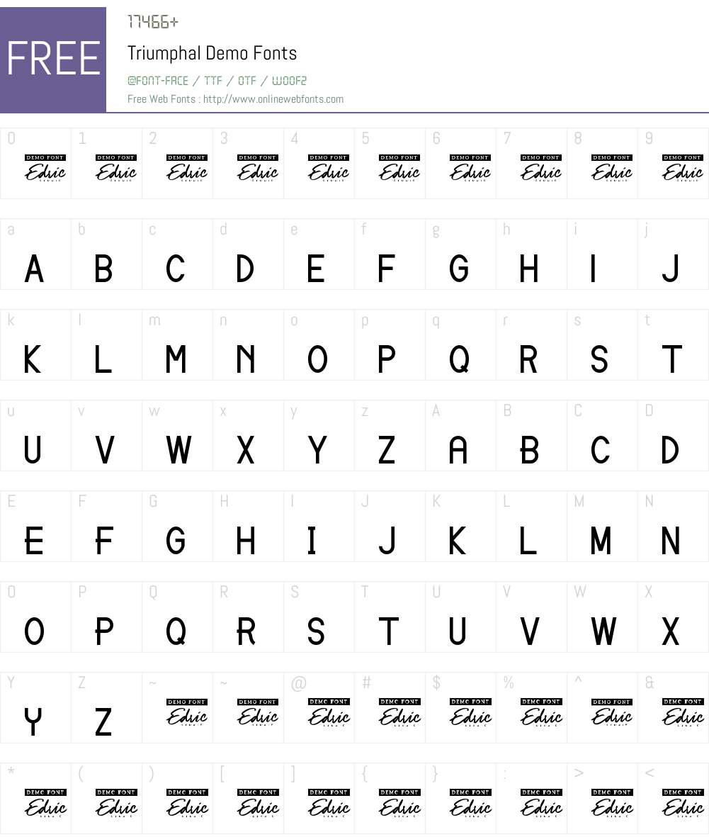 Triumphal Demo 1.002;Fontself Maker 3.5.4 Fonts Free Download ...